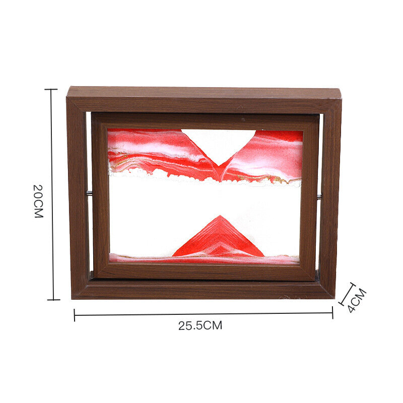 Современная 3D зыбучие пески живопись вращающаяся деревянная фоторамка песочные часы украшение дома гостиная офис декомпрессионные украшения