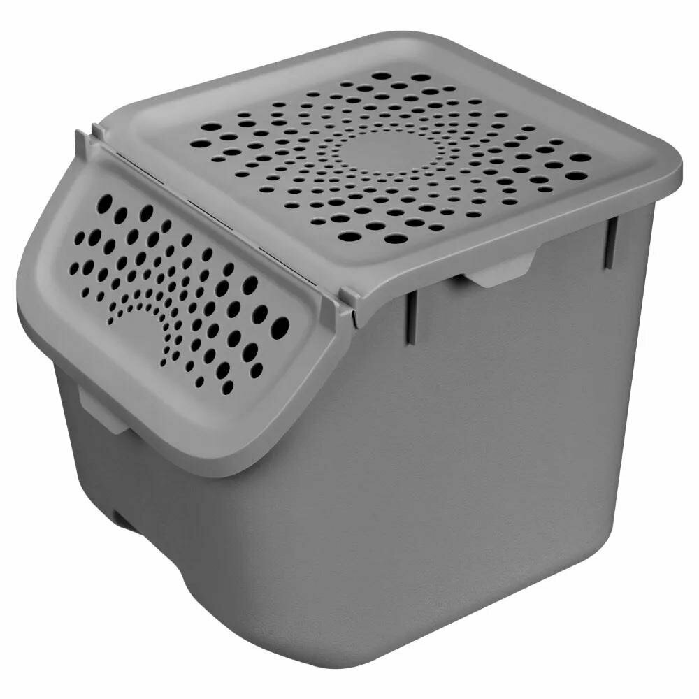 Контейнер для овощей 11.3Л 275*240*240 серый БП