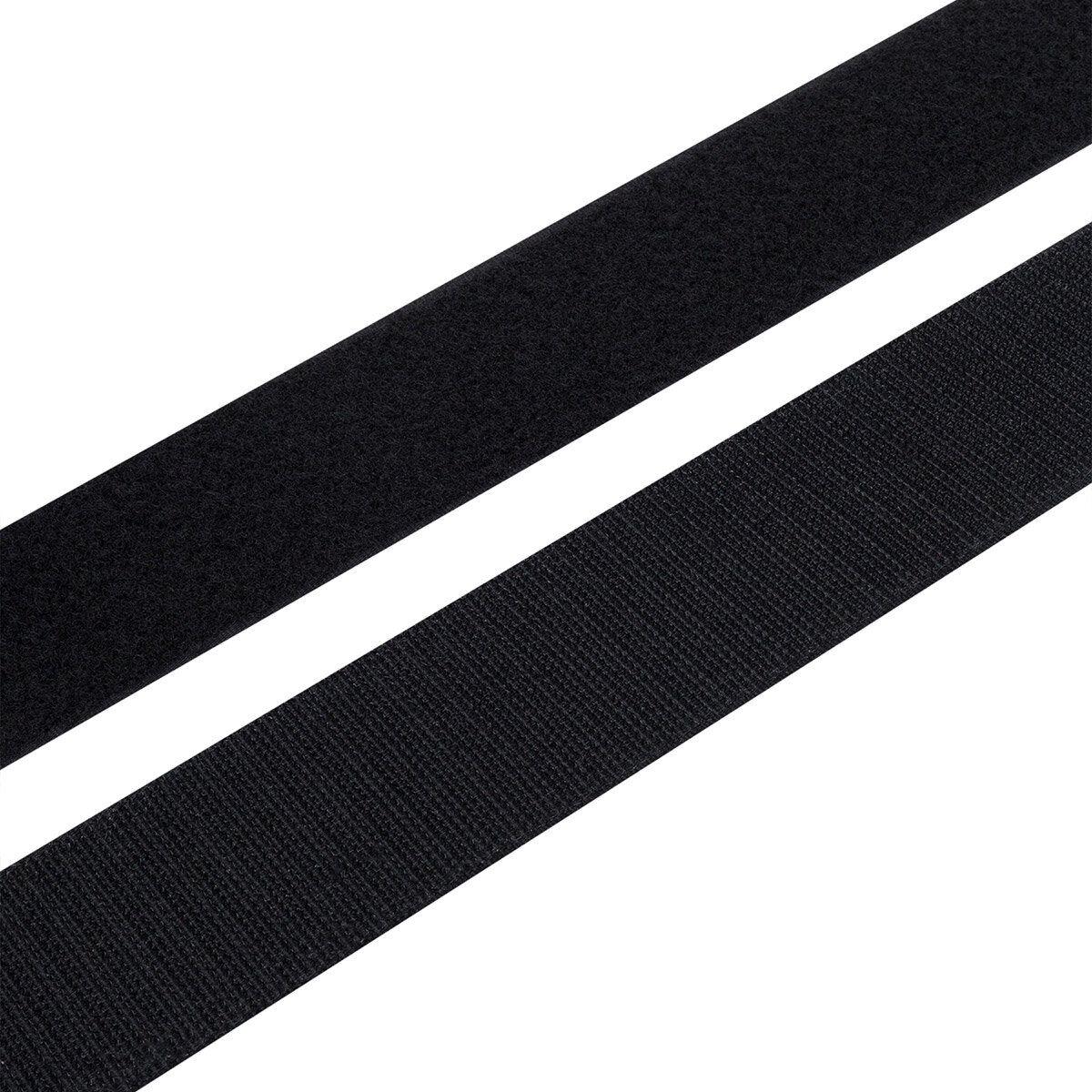 Лента контактная клеевая кач. В (30% нейлон, 70% полиэстер) 50мм*25м (черный), 25 м