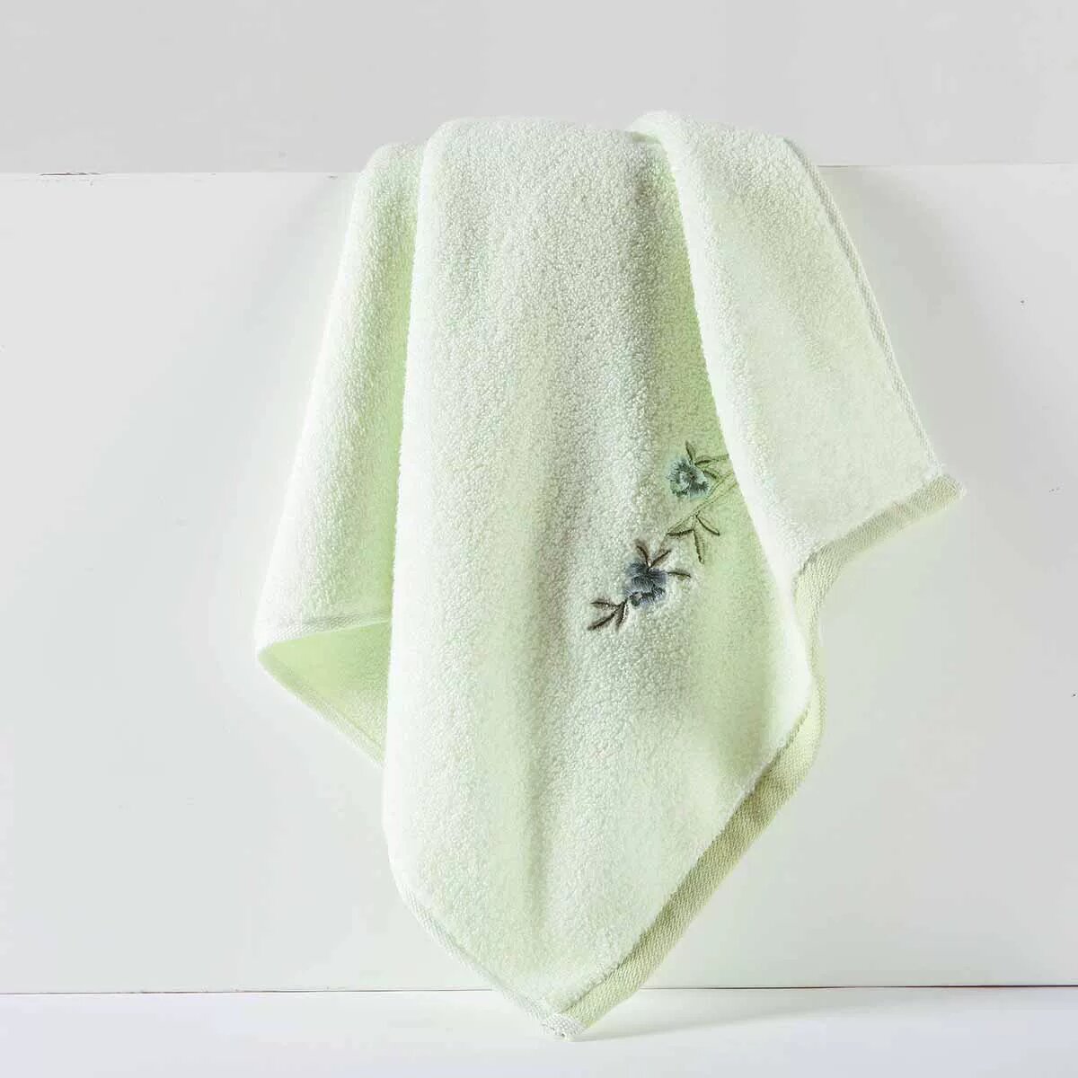 Jin Hao Extra Thick Cotton Face Towel 78x38cm Soft Absorbent for Bathing and Washing Green Color Single Piece