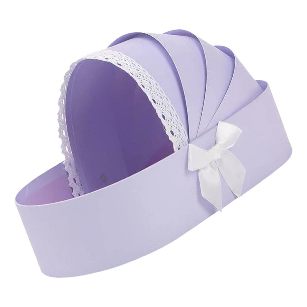 Коробка-люлька для цветов и подарков, Фиолетовый