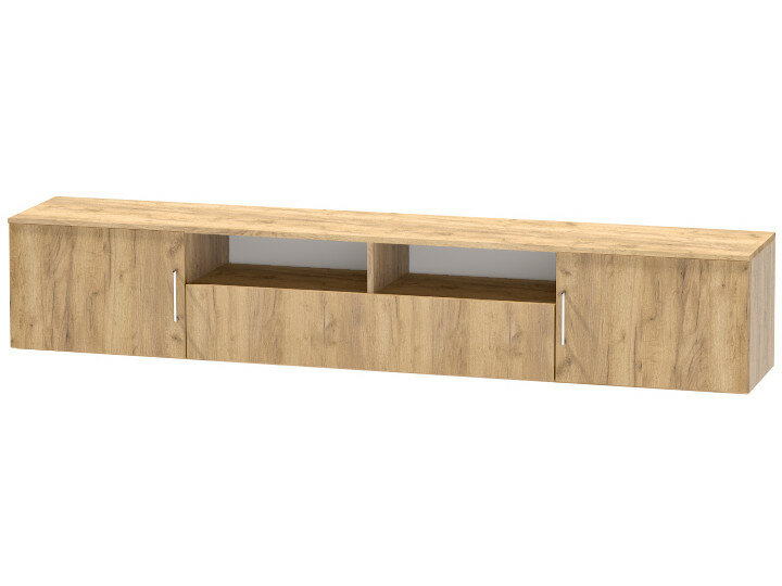 Тумба для ТВ-техники, подвесная конструкция, Дуб крафт золотой