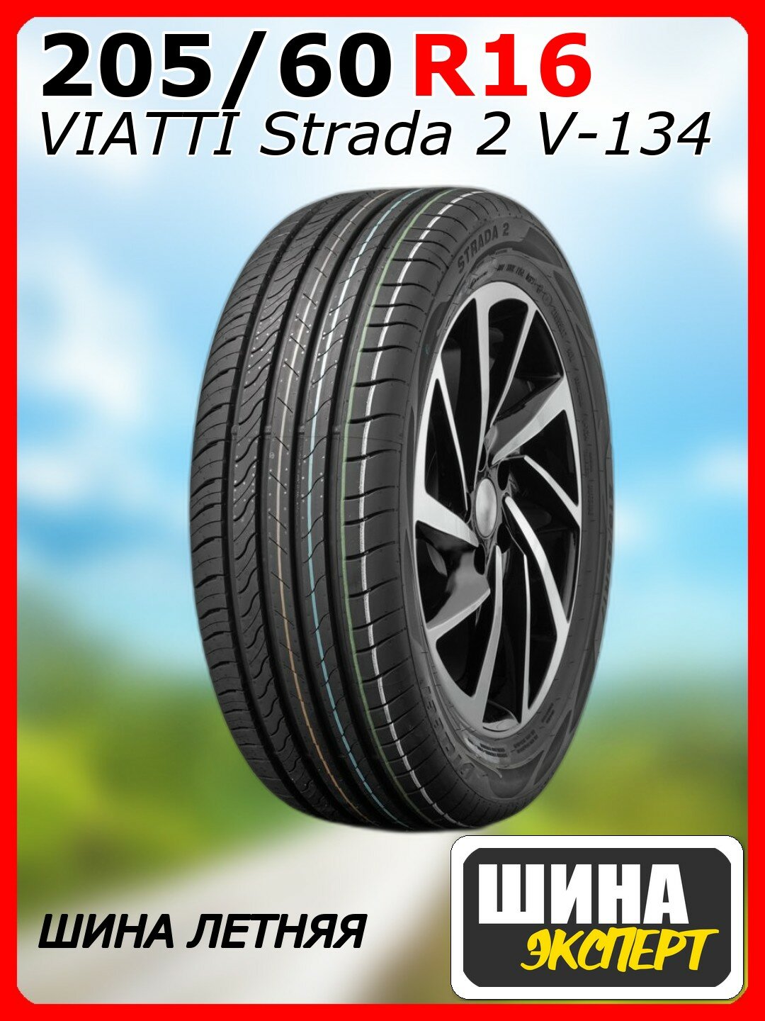 Шина летняя VIATTI 205/60/16 V 96 Strada 2 V-134 для легковых автомобилей 3110088