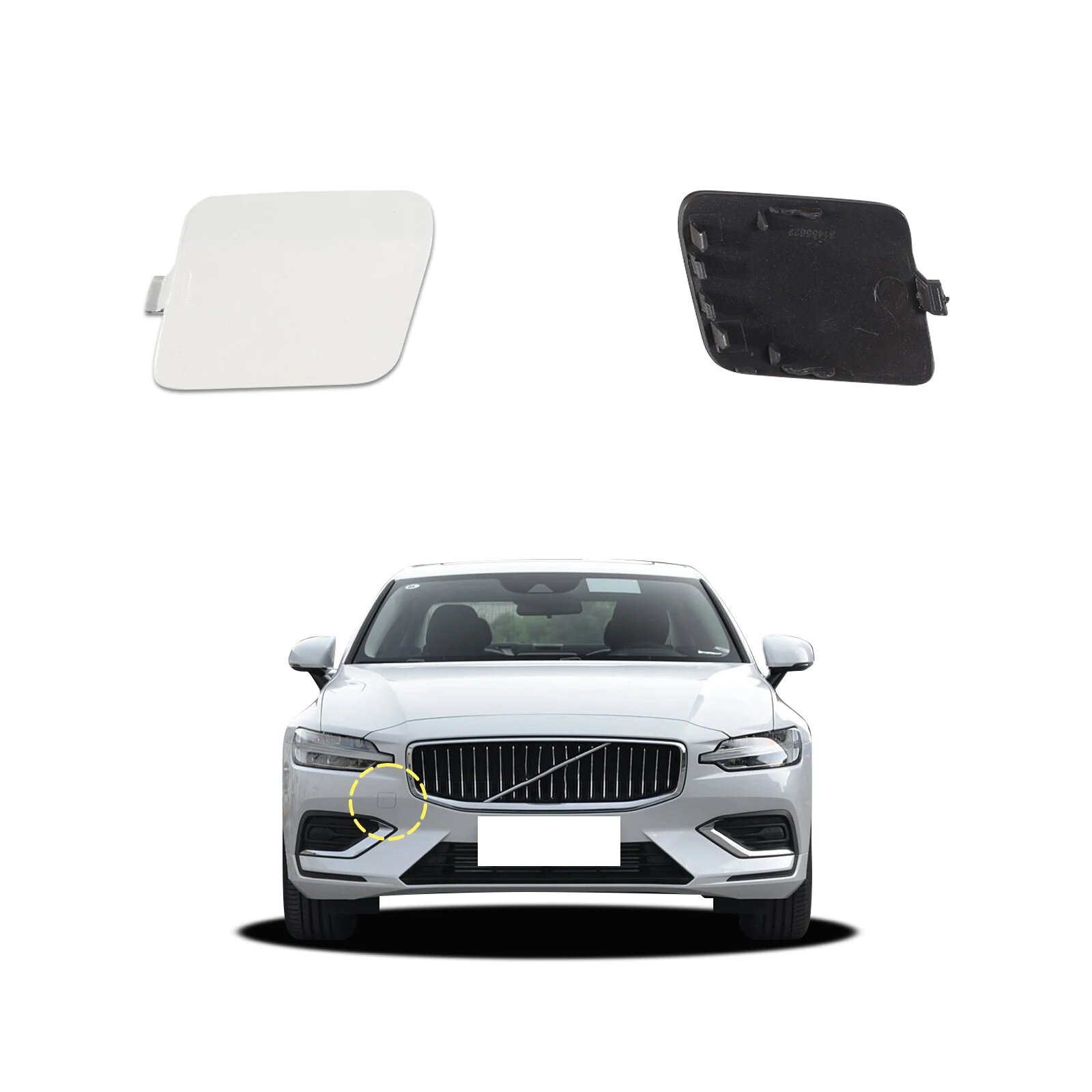 Крышка фаркопа Volvo S60 V60 2020-2023, White passenger