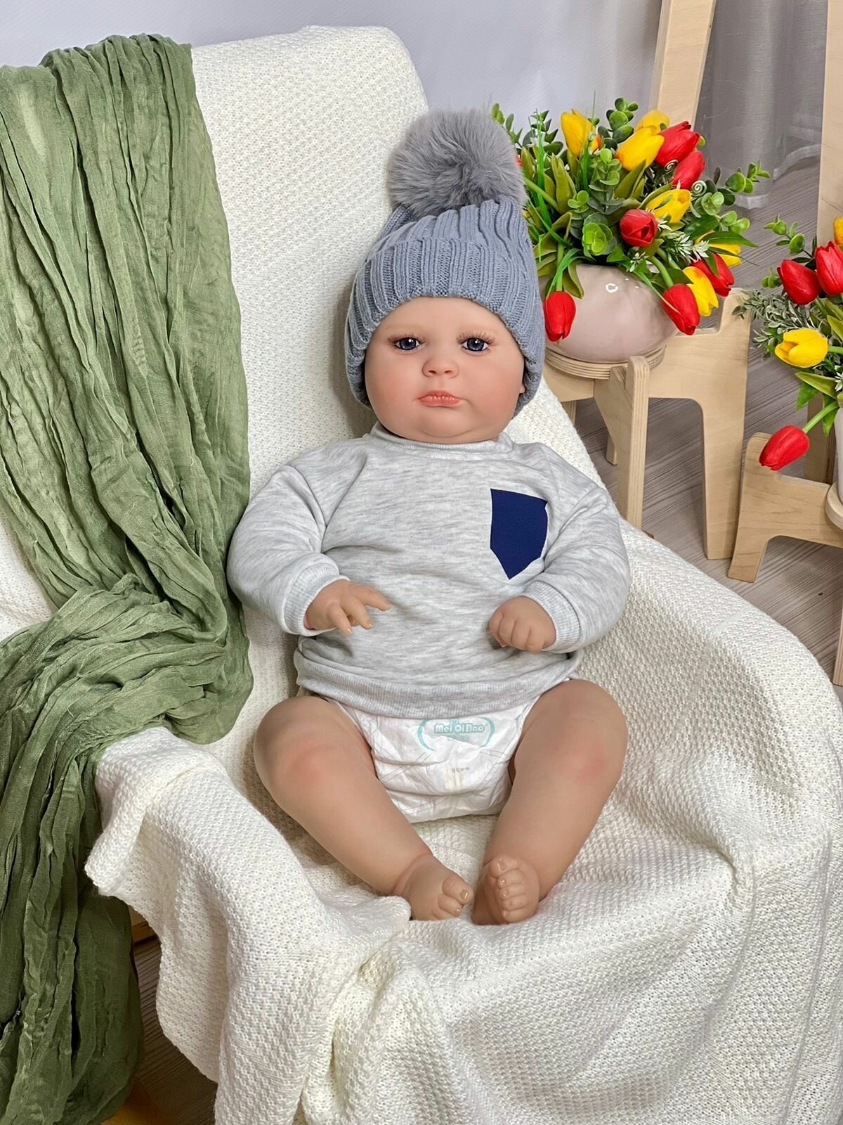 Кукла Реборн мягконабивная 55 см (FA-820)