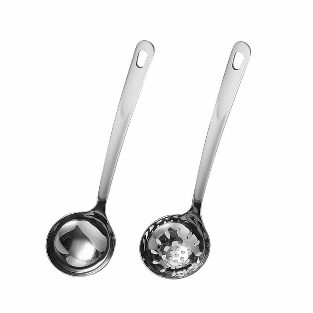 Длинная ручка суп -ложки прочная и удобная кухонная посуда Эффективная ковша с утечкой для домашних поваров