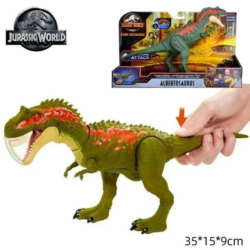 Товары из "Мира Юрского периода" Детские игрушки динозавров; Mattel Мир юрского периода Альбертозавр Динозавры Фигурка игрушки GVG67