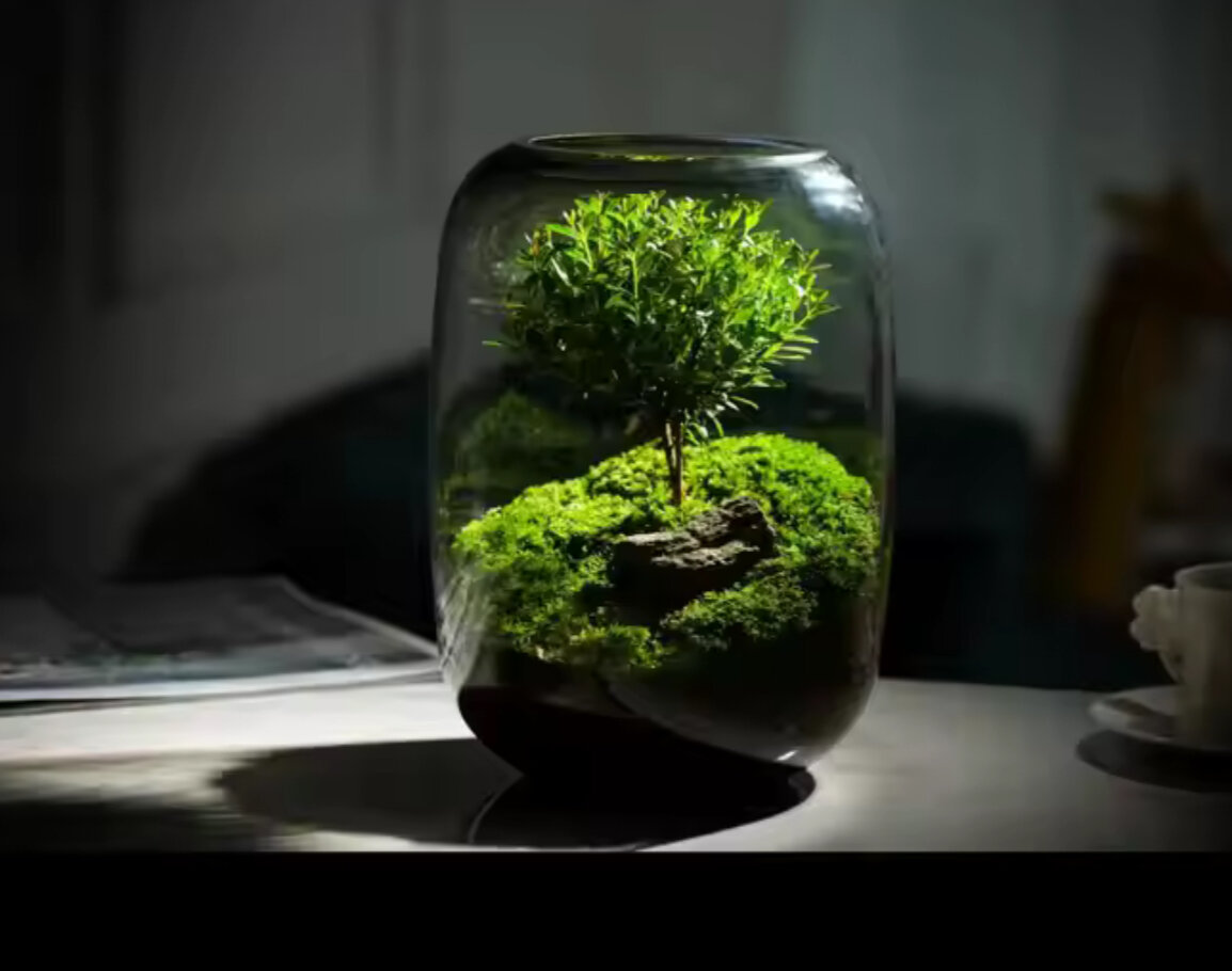 Деревце Мирсина в закрытом флорариуме / экосистема / King Florik