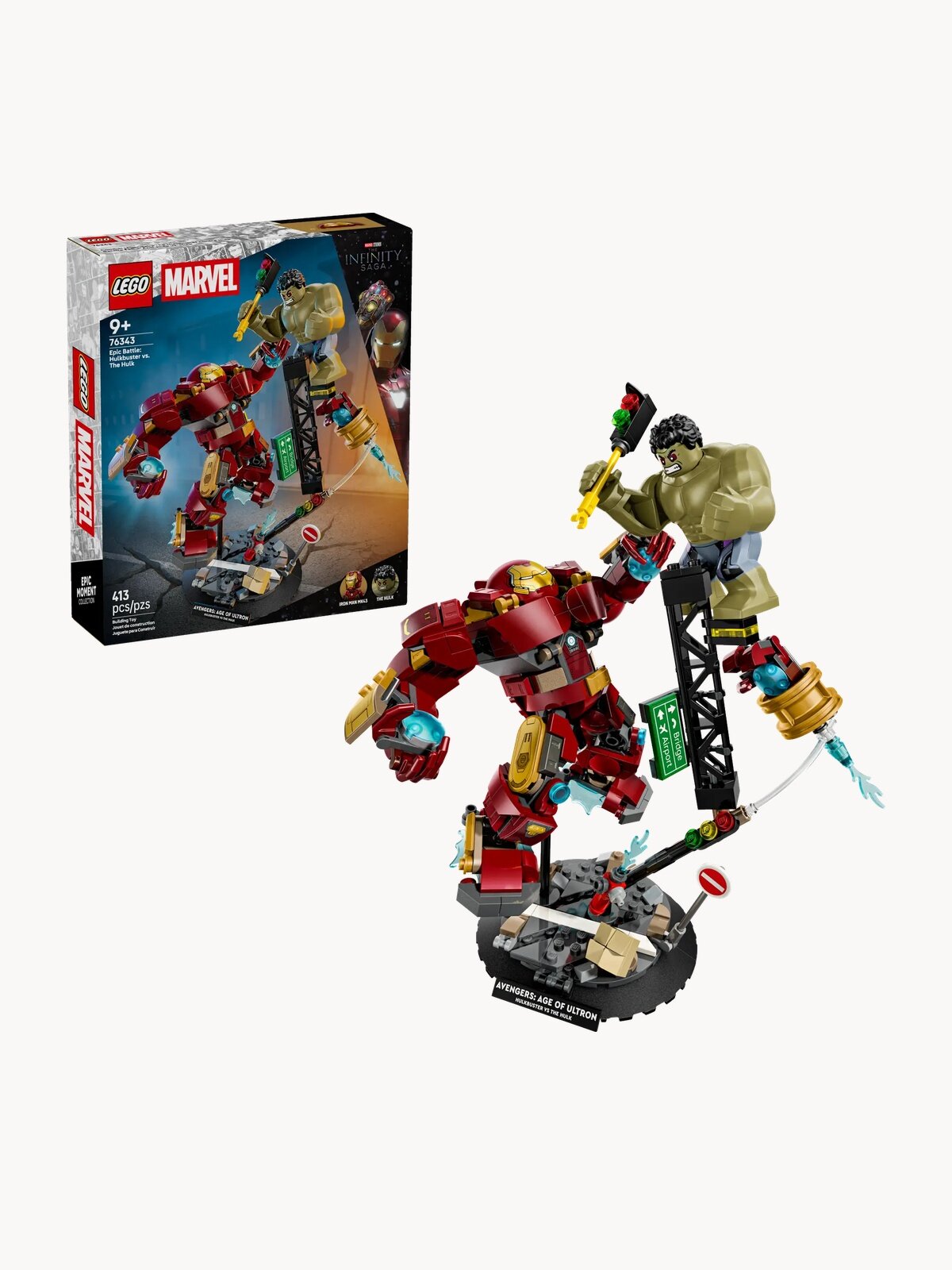 Конструктор LEGO Marvel 76343 Эпическая битва: Халкбастер против Халка, 413 дет.