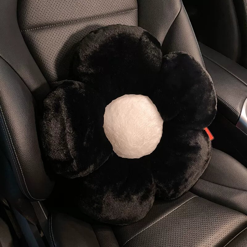 Зимняя плюшевая накидка на автомобильное сиденье, высококачественная, женская, с камелиями, цельная, для заднего