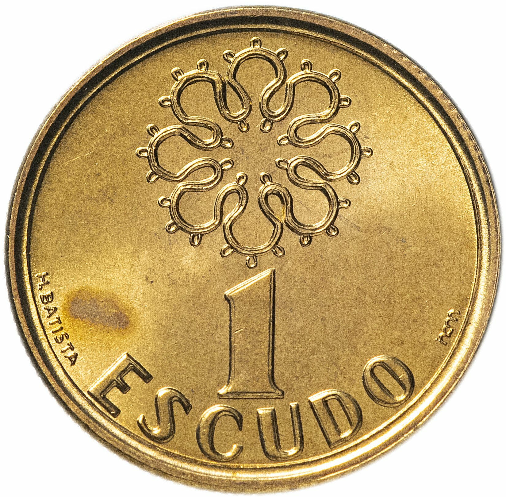 Португалия 1 эскудо escudo 1997, Латунь, в сохранности XF-AU