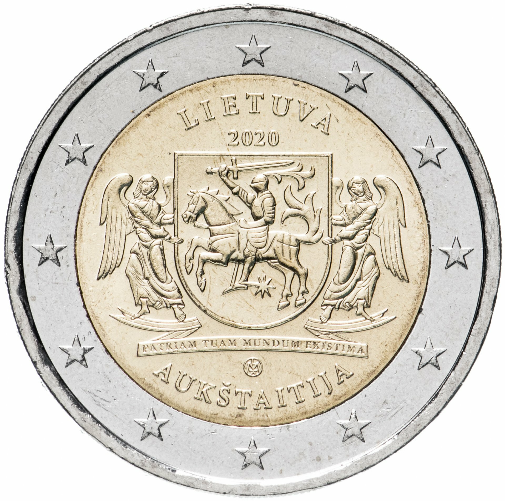 Литва 2 евро 2020 "Литовские этнографические регионы - Аукштайтия", Биметалл, в сохранности UNC