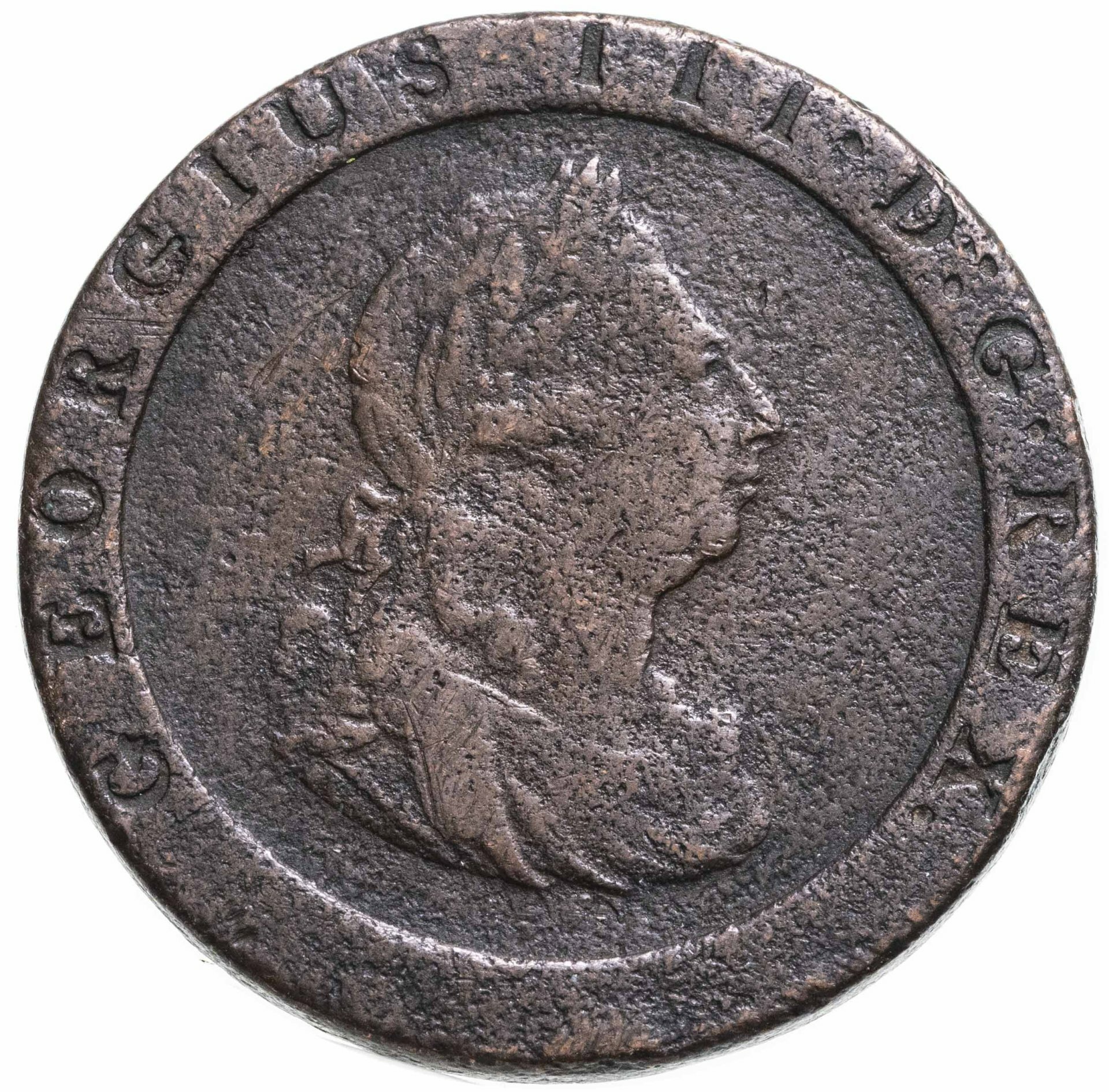 Великобритания 1 пенни 1797, Медь, в сохранности VG