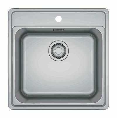 Franke BCX 210-51 TL мойка для кухни из нержавеющей стали AISI 304, 51х44,5 см, установка на столешницу, в комплекте стоп-вентиль и скрытый перелив