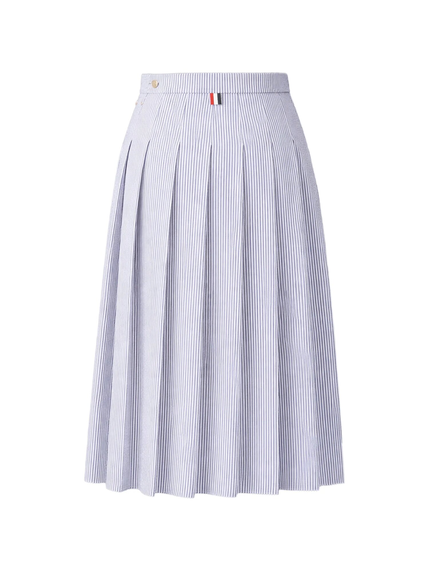 Юбка THOM BROWNE Pleated midi skirt, размер 40, белый — фото 1