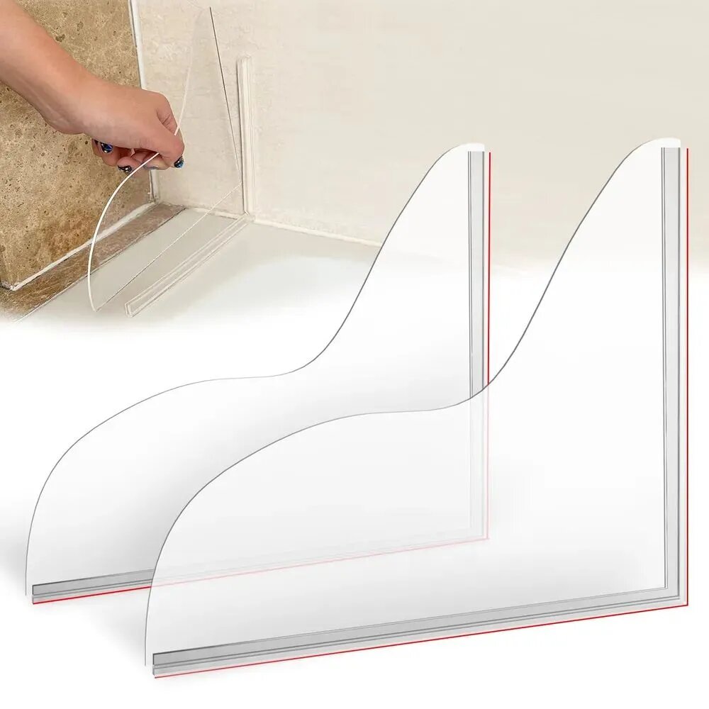 Акриловая брызгозащищенная резиновая перегородка без гвоздей, 2 шт, используется для брызгозащищенной ванны