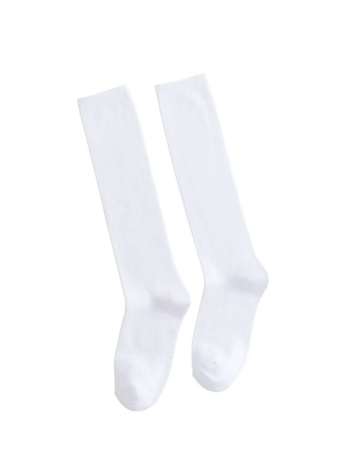 Мужские хлопковые носки до колена, Белый