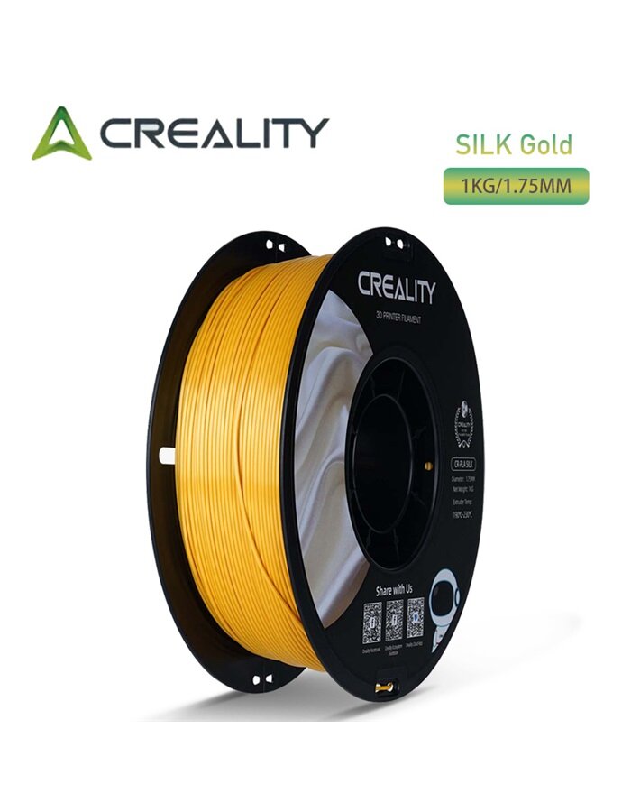 Филамент CREALITY SILK PLA 1.75мм 1кг золотой — шелковистый блеск, оригинал