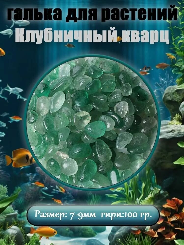 Натуральные декоративные камни для аквариумов с кристаллическими вкраплениями. Субстрат для аквариумов для растений, кактусов и суккулентов, каспийская галька 7-9 мм, 100 г.