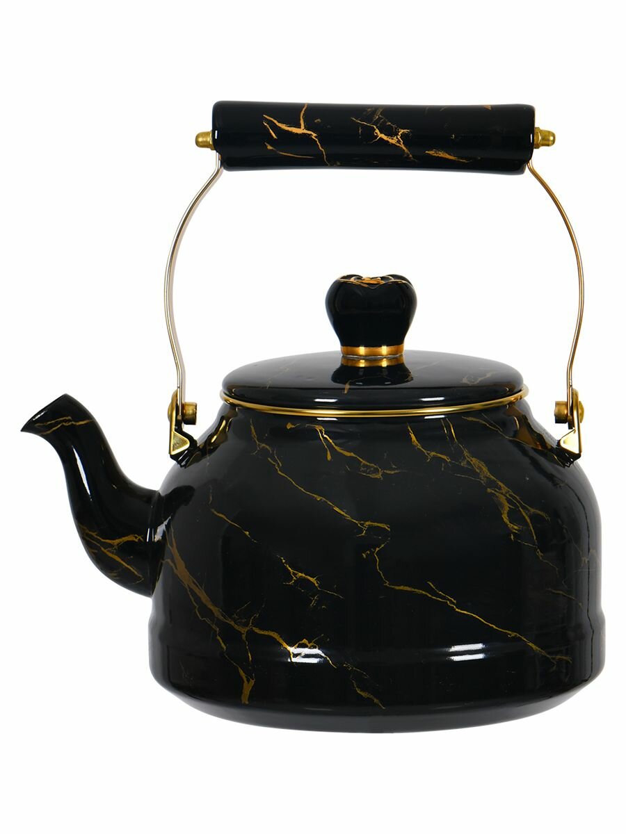 Чайник эмалированный ZEIDAN Z-4561 Black marble 2,7 л