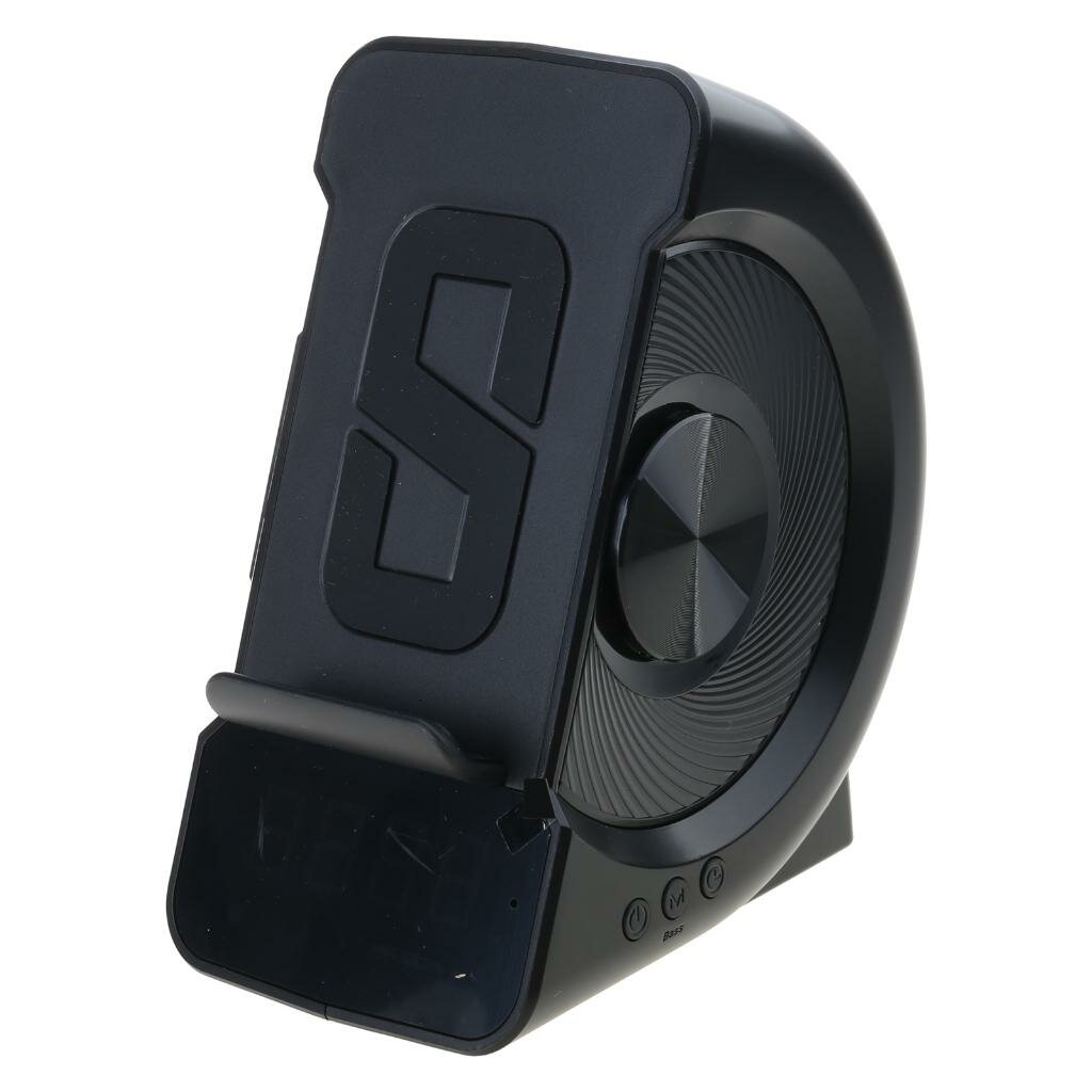 Портативные беспроводные часы-будильник с Bluetooth и USB, Черный