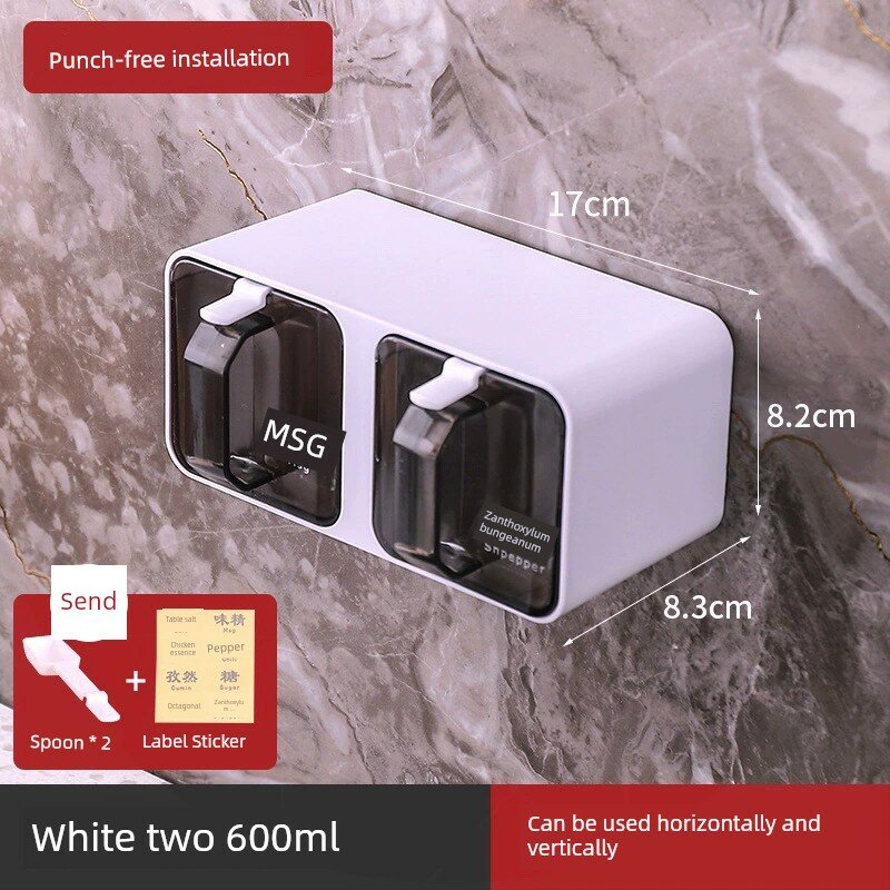 Настенная полка для специй без сверления, органайзер для приправ, держатель для специй, настенный органайзер для специй