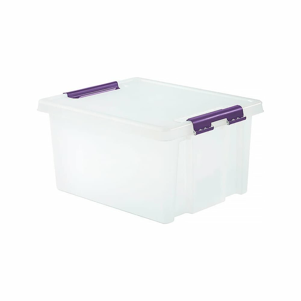 Контейнер с крышкой HONEYCOMB 36 л, серия HOME, прозрачный M-H36-00.07new