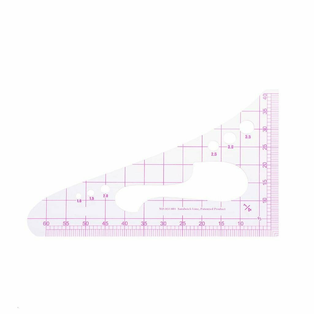 Линейка из прозрачного пластика, швейная линейка, идеально подходящая для любителей пэчворка и квилтинга