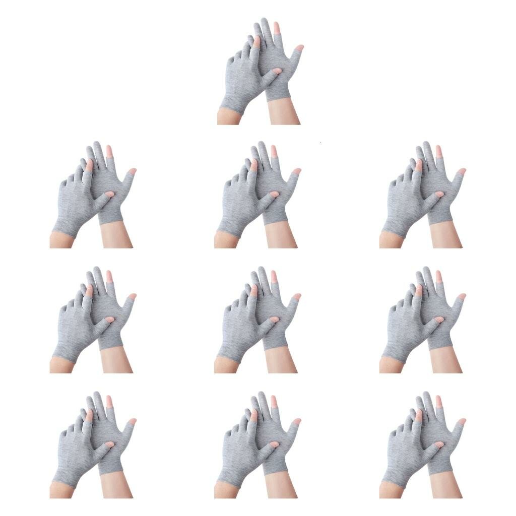 10 пар перчаток без пальцев для использования с сенсорным дисплеем, дышащий хлопок, идеальный сценарий работы