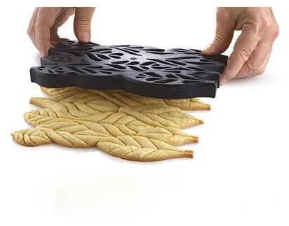 Форма для пирожного voila' cookie leaves 24 х 15 см Silikomart