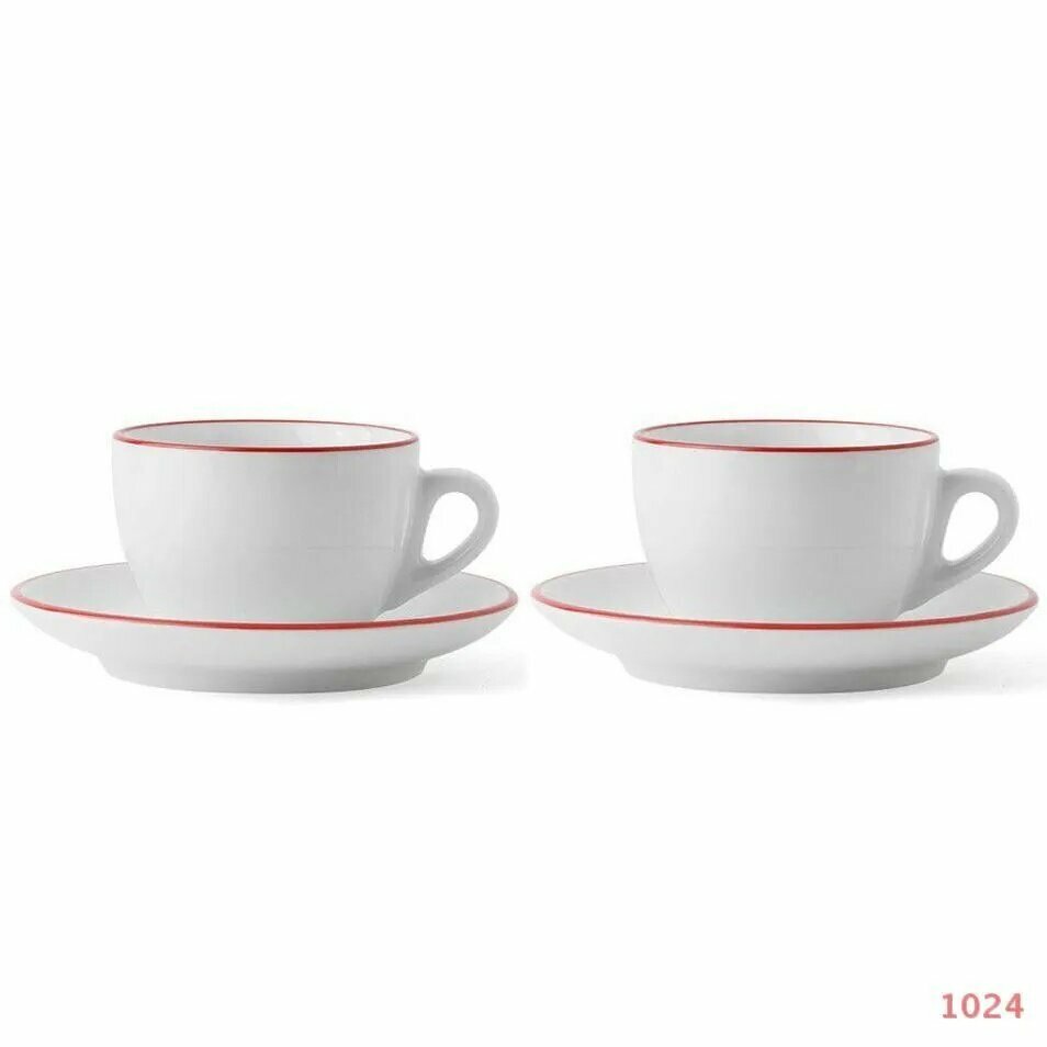 D`Ancap Чайная, кофейная пара "Rims" 180 мл на 2 перс.