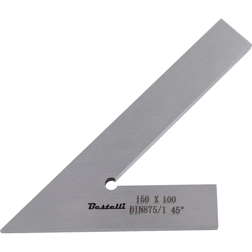 Угольник BESTELLI УП 45 150x100 DIN875/1 AC01200307 из легированной стали, слесарный уголок, стандарт