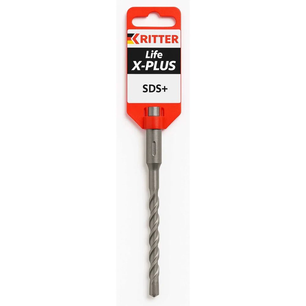 Бур RITTER SDS+ Life X-Plus 12х100/160 (Х-образная увеличенная твердосплавная напайка YG9, 4 резца) 10412160