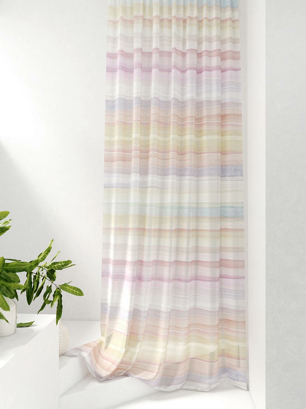Штора для спальни и гостиной готовая 150x260 см с рисунком (589139-260)