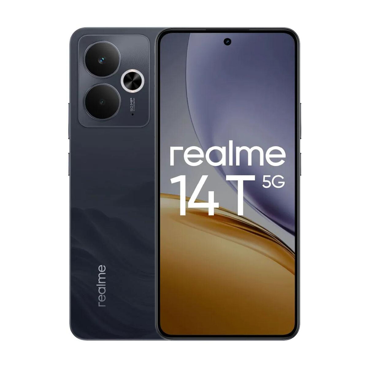 Смартфон Realme 14T, 11,5 часа игры, 6000 мА/ч, 8/128 Гб, 5G, Ростест (EAC), черный