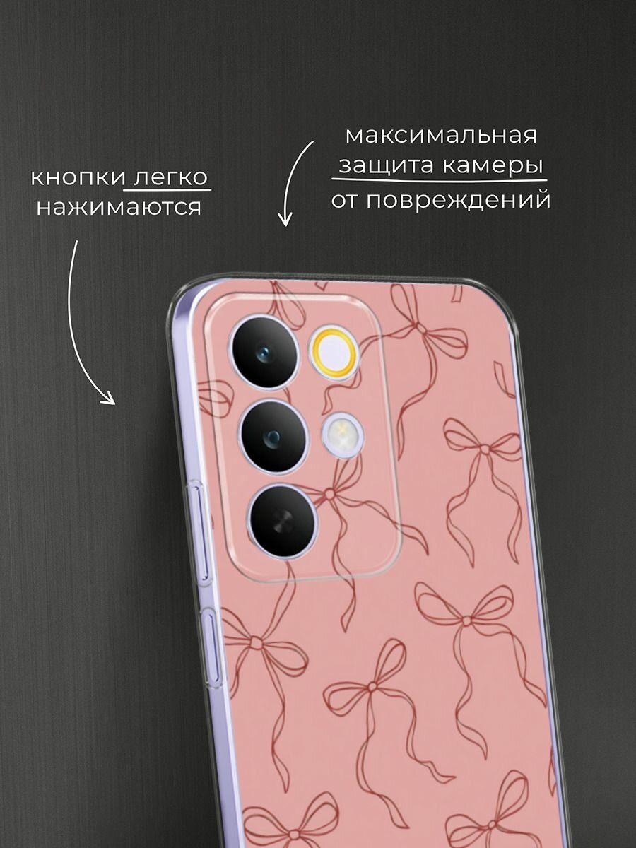Чехол на Realme C85 / Реалми C85 с принтом Милые бантики паттерн — фото 1