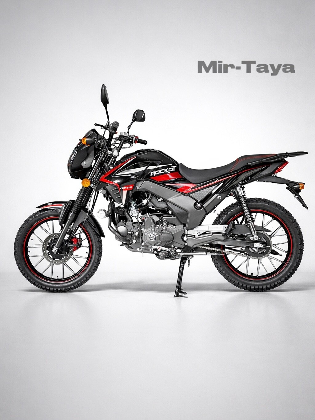 Мопед ROCKOT "ALPHA CITY" M-12, 120 см 3, 4-тактный двигатель, максимальная скорость 80 км/ч, (черный глянец)