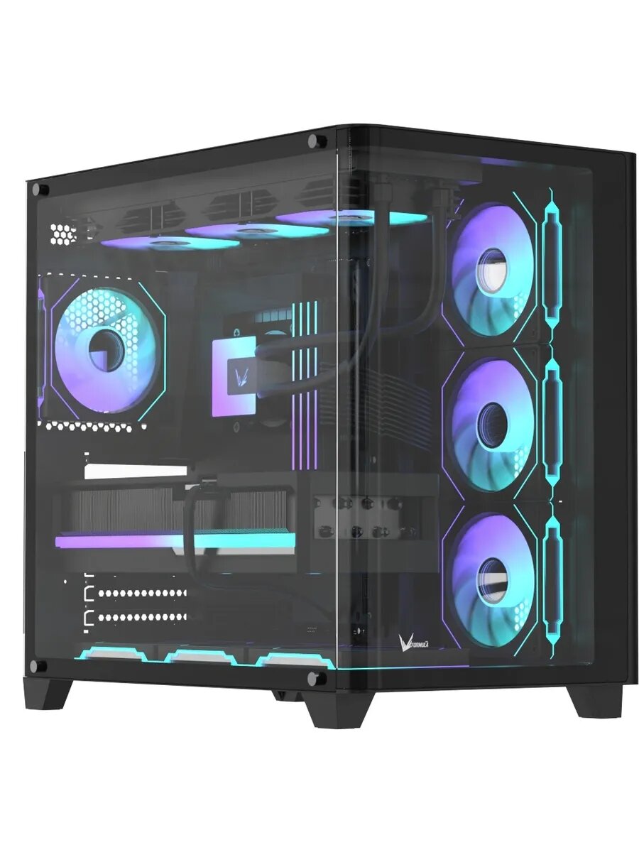 Корпус для ПК Crystal U2 Floe без БП ATX 6x120mm 1xUSB2.0 1xUSB3.0