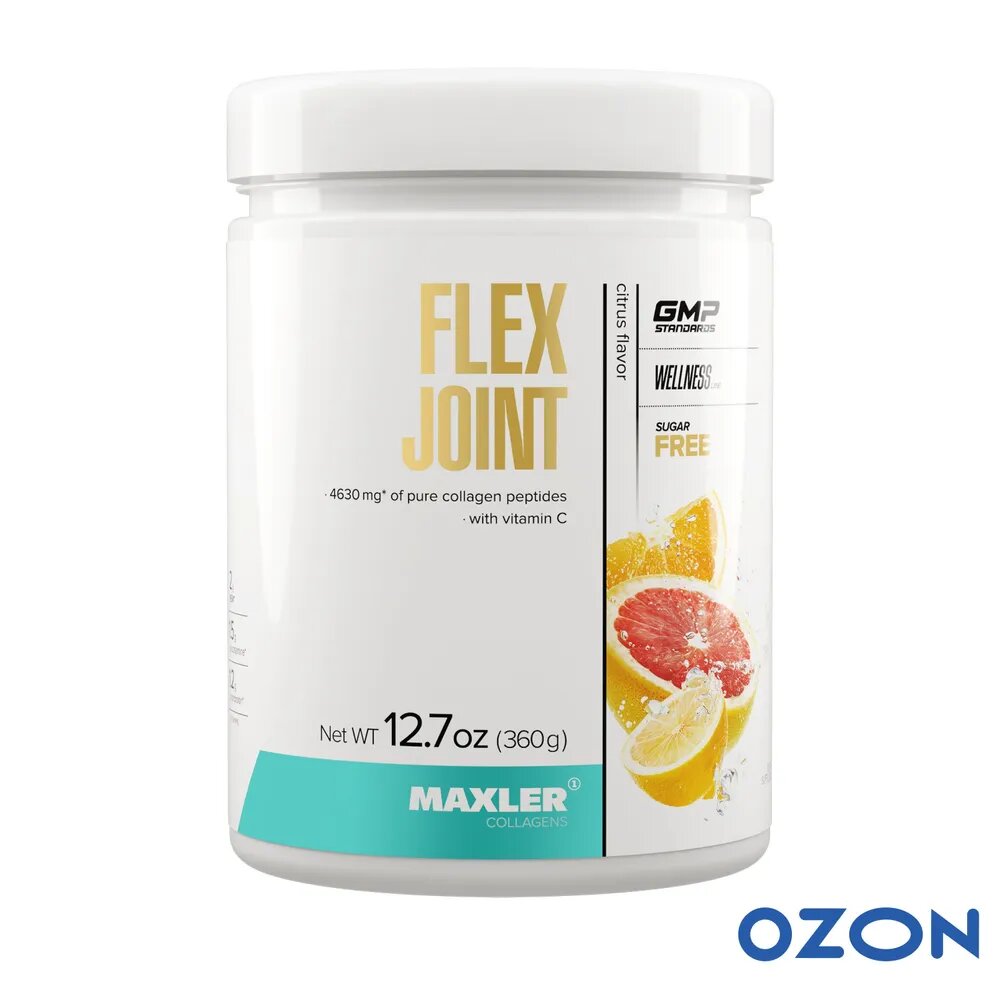 Препарат для укрепления суставов и связок с глюкозамином, хондроитином и МСМ Maxler Flex Joint (360 г) - Цитрус