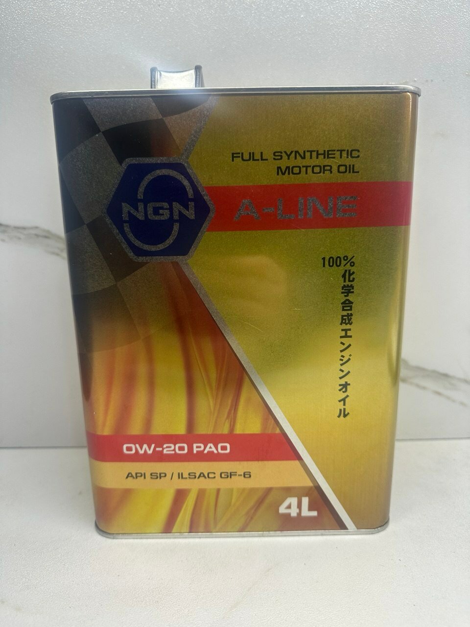 Моторное масло NGN A-LINE 0W-20 PAO Синтетическое 4 л (арт. V182575123)