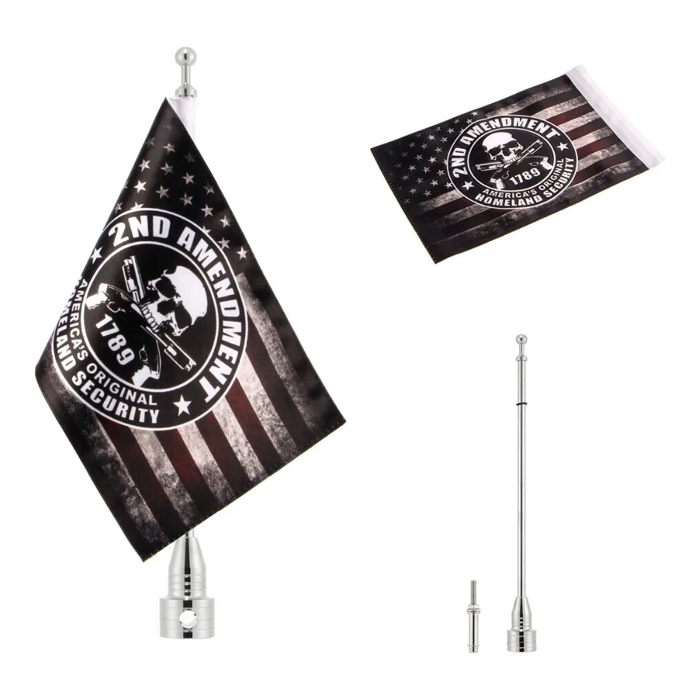 Крепление на шест для мотоцикла оein 6x9 дюймов черный/серебристый silver pole and flag