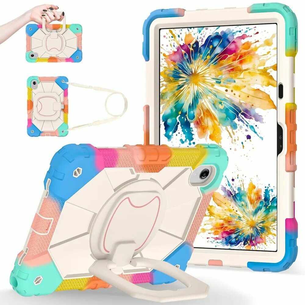 Чехол Для Lenovo Xiaoxin Pad 11 2025/Lenovo Idea Tab 11.0" 2025, с плечевой ремень, Портативный, с 360 градусов вращающийся стенд, против падения