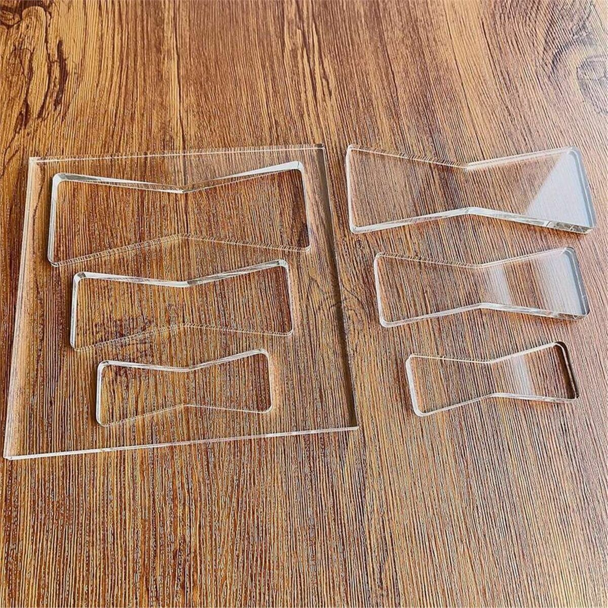 Набор трафаретов для фрезеровки в виде бабочек, прозрачный акрил.