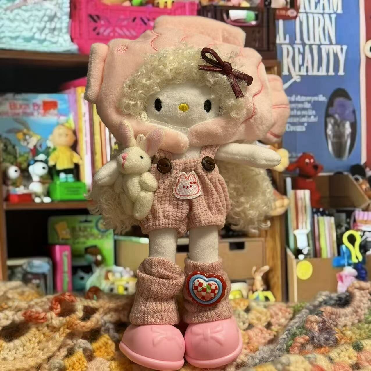 Крутой стиль горячей девушки, котенок с длинными ногами, черная кожаная кукла, плюшевый брелок, кулон для сумки, брелок для ключей, подарок лучшему другу