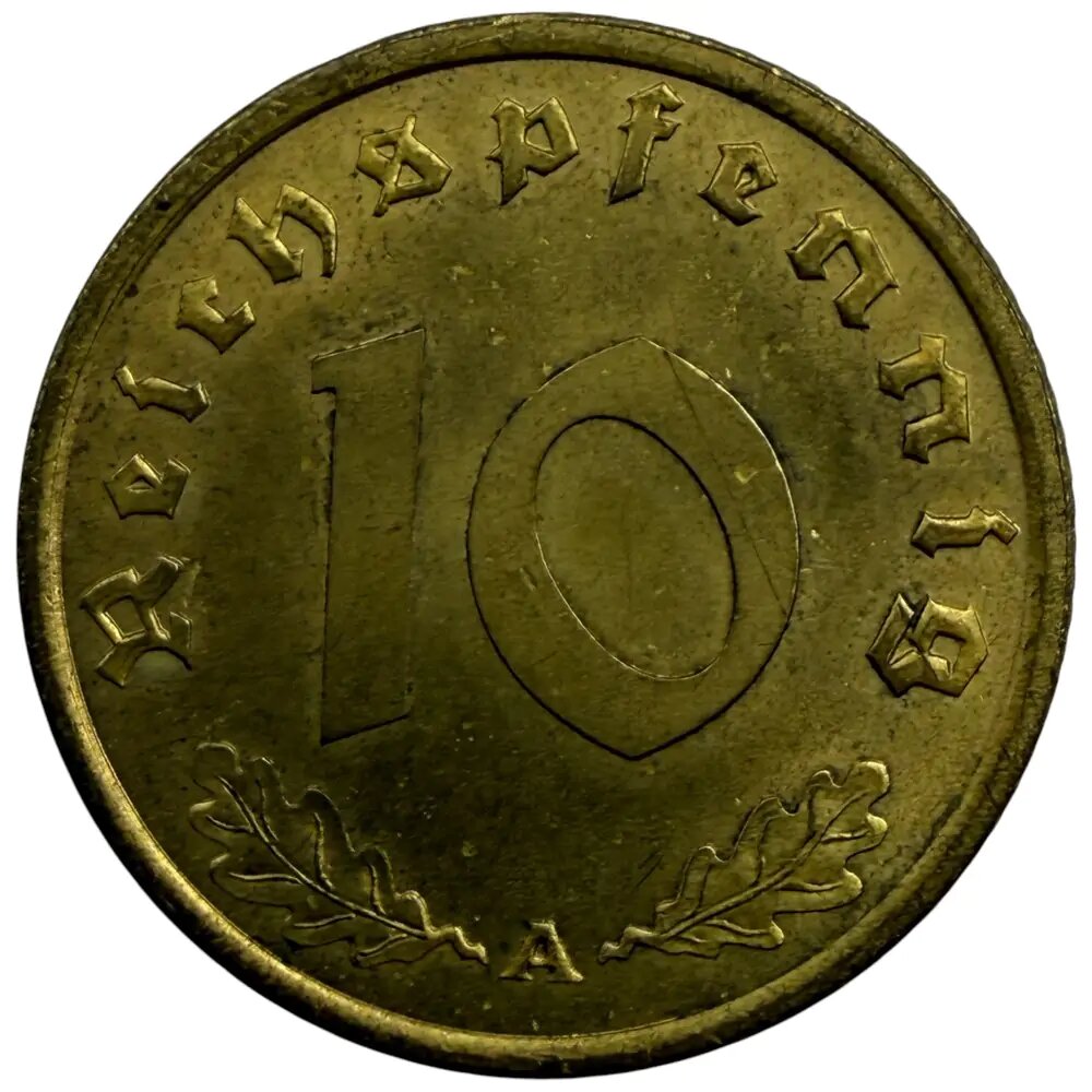 Германия, Третий Рейх 10 рейхспфеннигов 1938 г. (A)