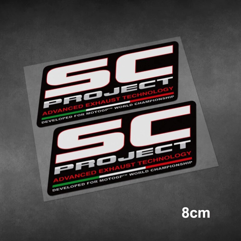 SC модификация выхлопной трубы брендовые наклейки Motogp мотоцикл автомобильный спонсор наклейки водостойкие светоотражающие Pegatinas виниловый материал Style A 8cm 2Pcs