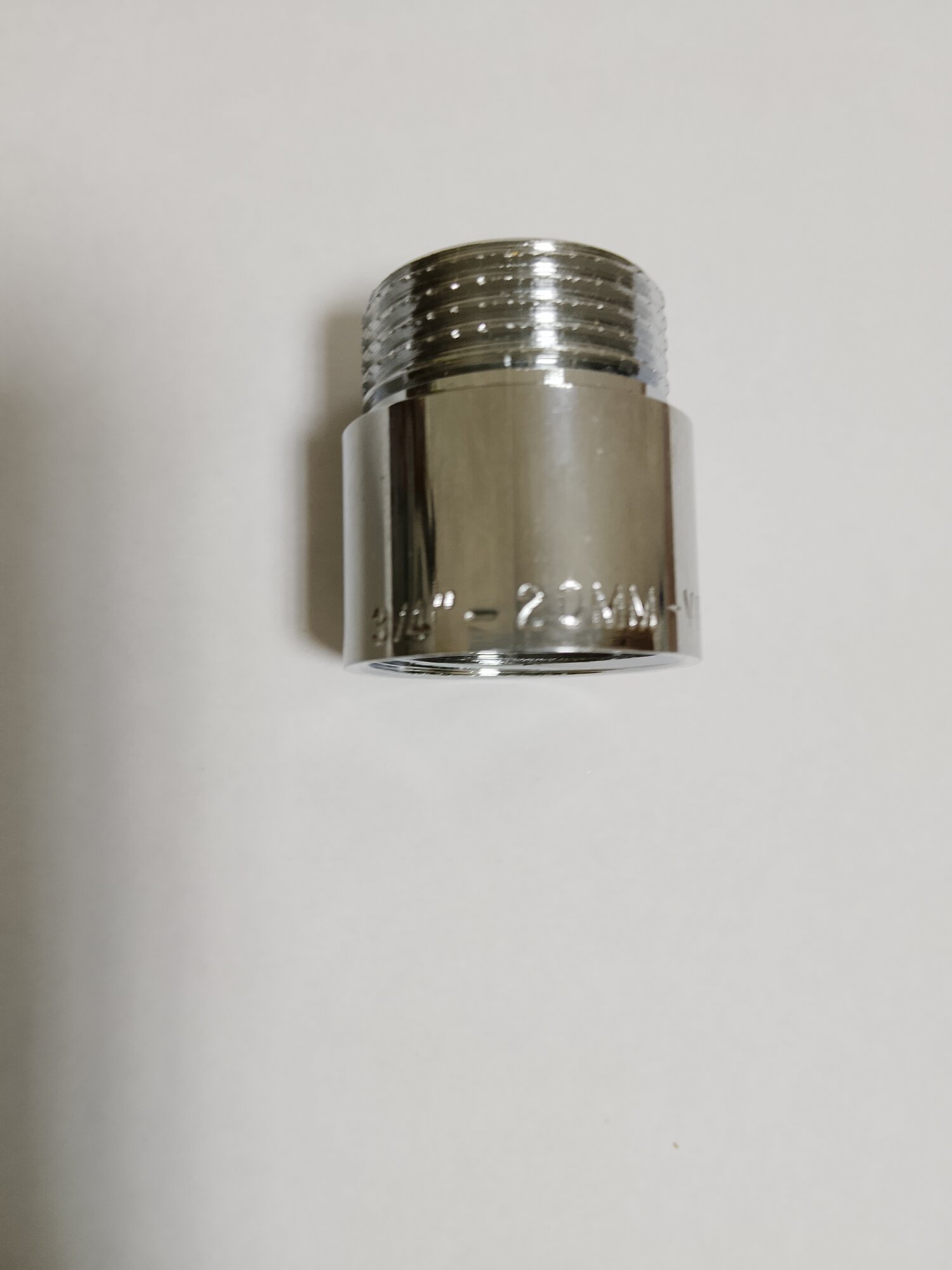 Удлинитель латунный хромированный 3/4 В/Р - 200 мм.