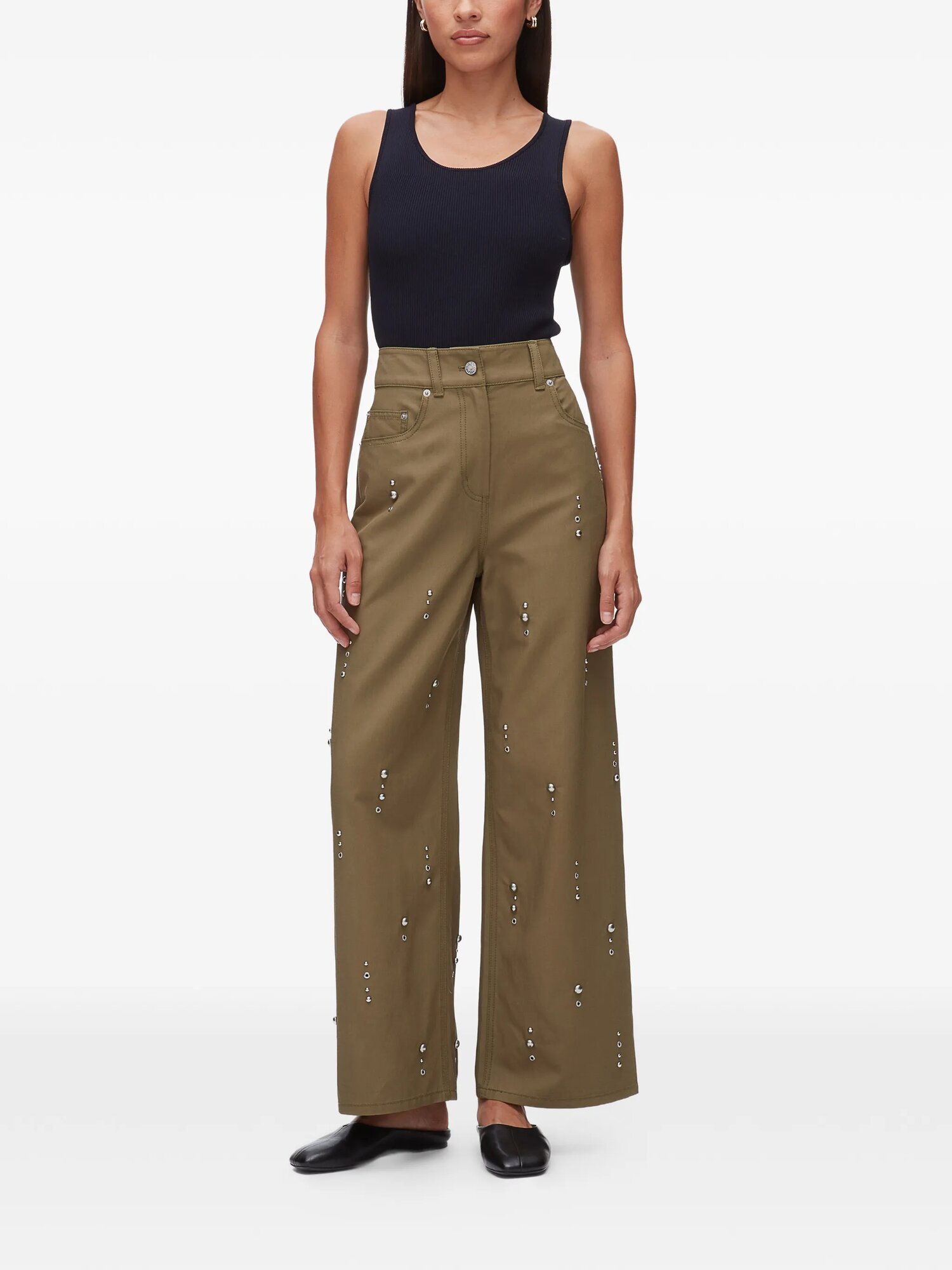 Брюки 3.1 Phillip Lim Studded trousers, размер 4 — фото 1