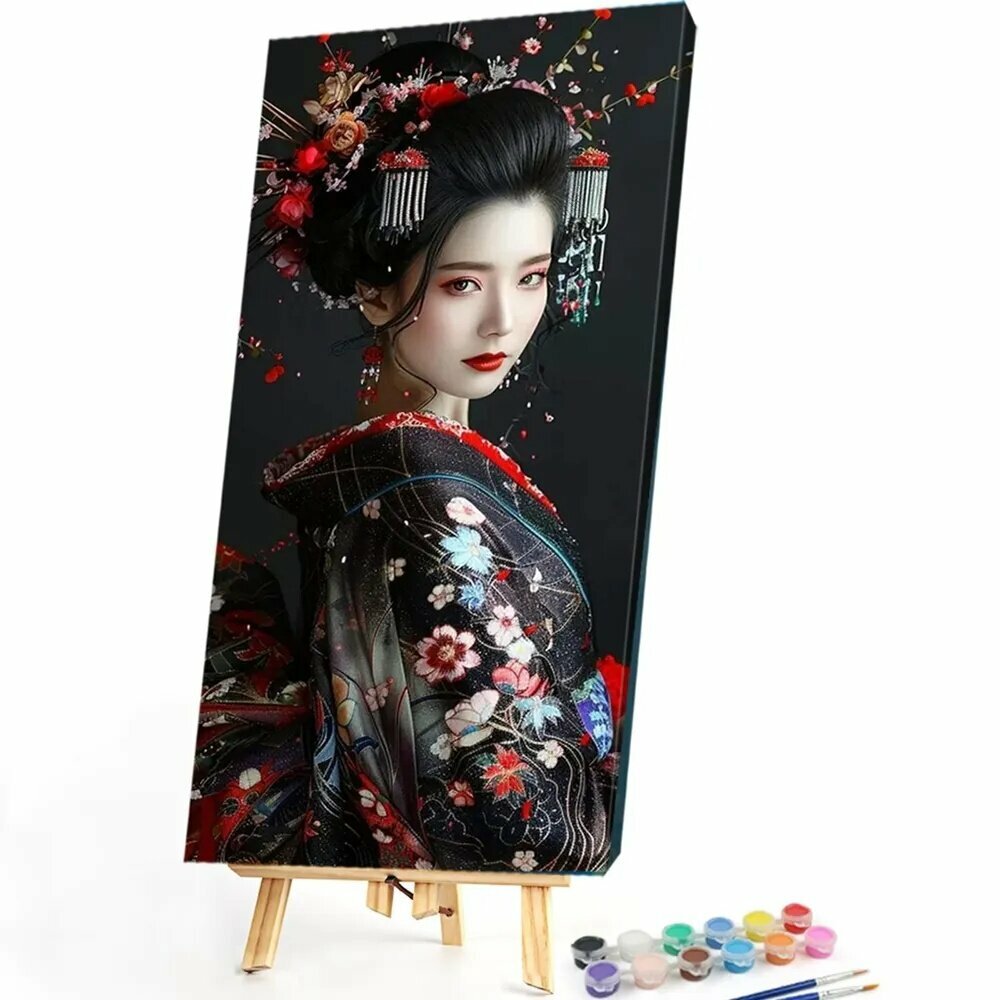 Набор для живописи Кимоно, акриловые краски, холст 40x70 см