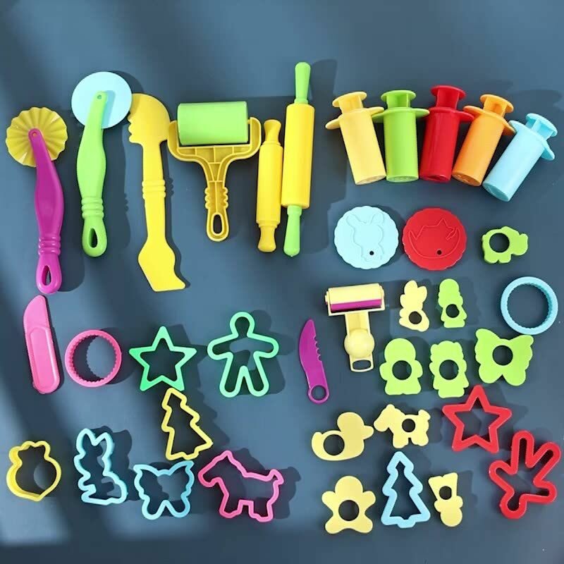 26pcs Набор форм для пластилина фигурки и инструменты, для творчества детей лепка формочки детский набор
